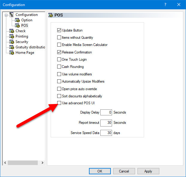 Advanced POS UI Screen Issues