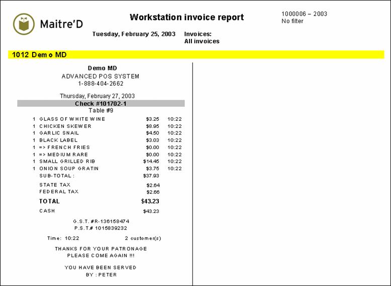 Invoice Detail Search